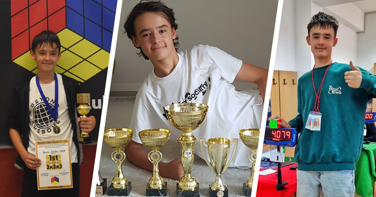 Campion național la rezolvarea cubului rubik, Ianis Chele, în campania ...